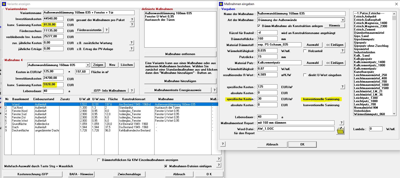 iSFP - Sowieso-Kosten (Instandhaltungskosten) Erläuterung